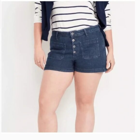 Old Navy | Shorts | Nwt Old Navy High Rise Button Fly Denim Shorts Size ...